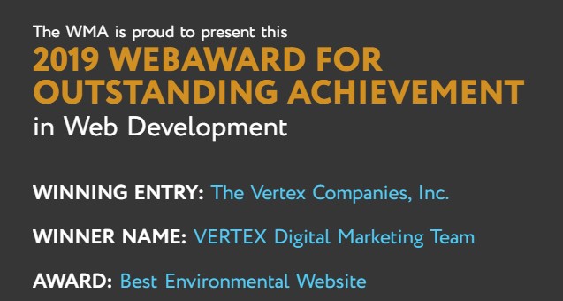 VERTEX Wins 2019 WebAward | VERTEX