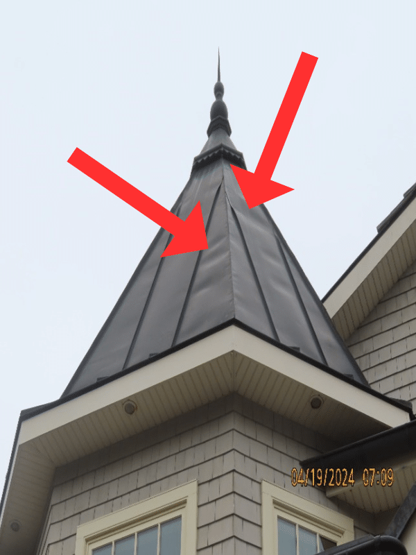 Oil Canning of Copper Panel Roofing at Residence | VERTEX